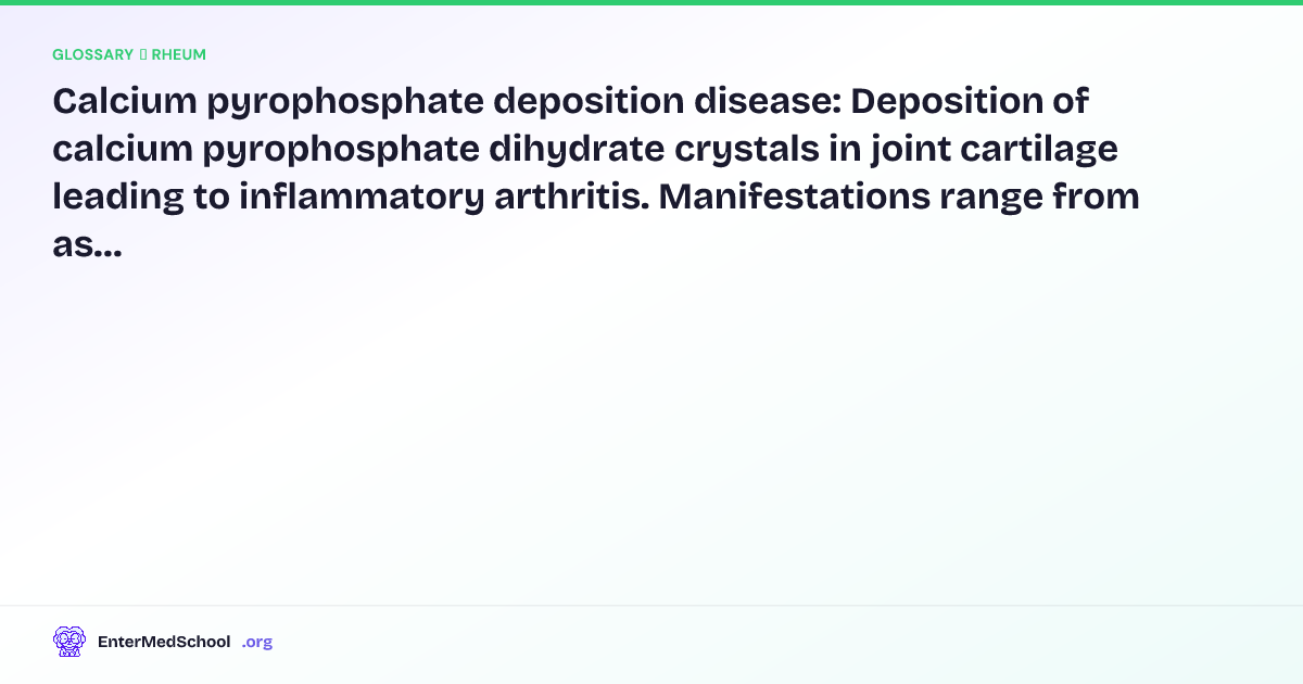 Calcium pyrophosphate deposition disease (CPPD) — Definition, Causes ...