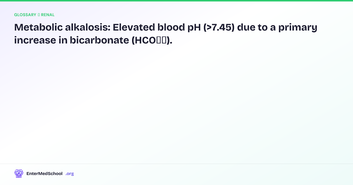 Metabolic alkalosis (contraction alkalosis) — Definition, Causes ...