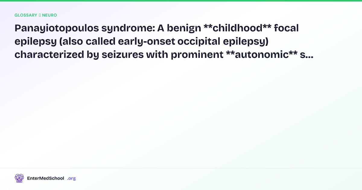 Panayiotopoulos syndrome (PS) — Definition, Causes & Treatment ...