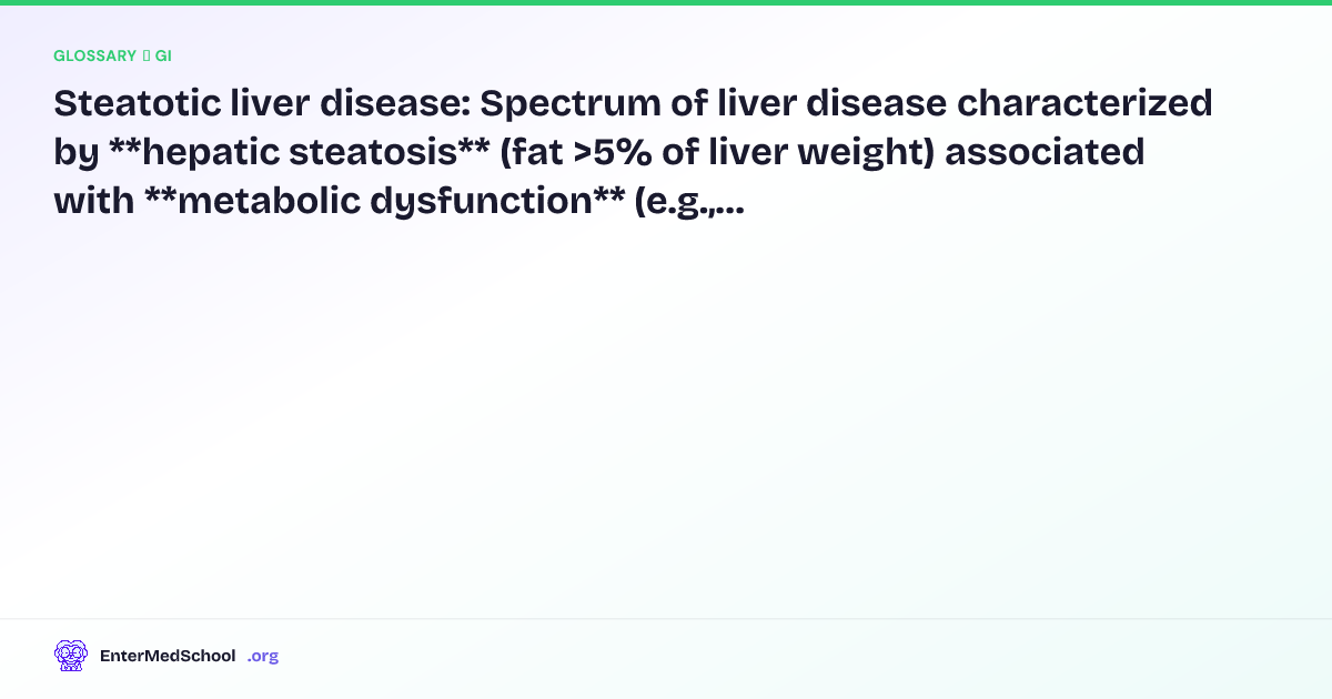 Steatotic liver disease (SLD) — Definition, Causes & Treatment ...